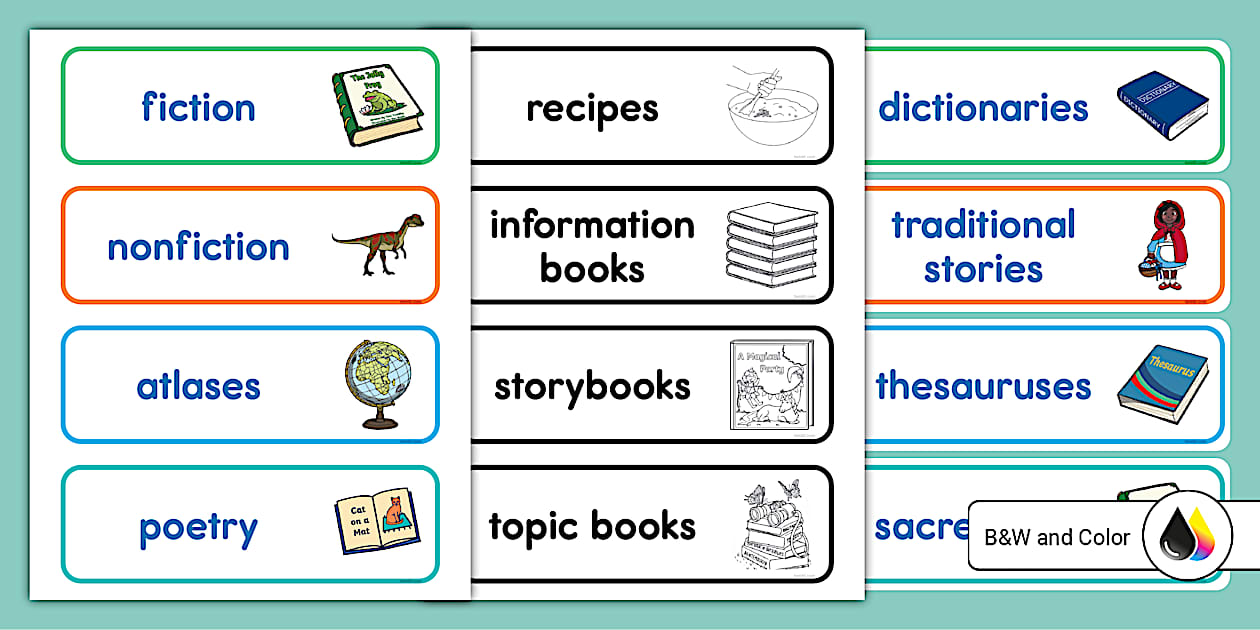 Reading Center Labels | Classroom Library - Twinkl