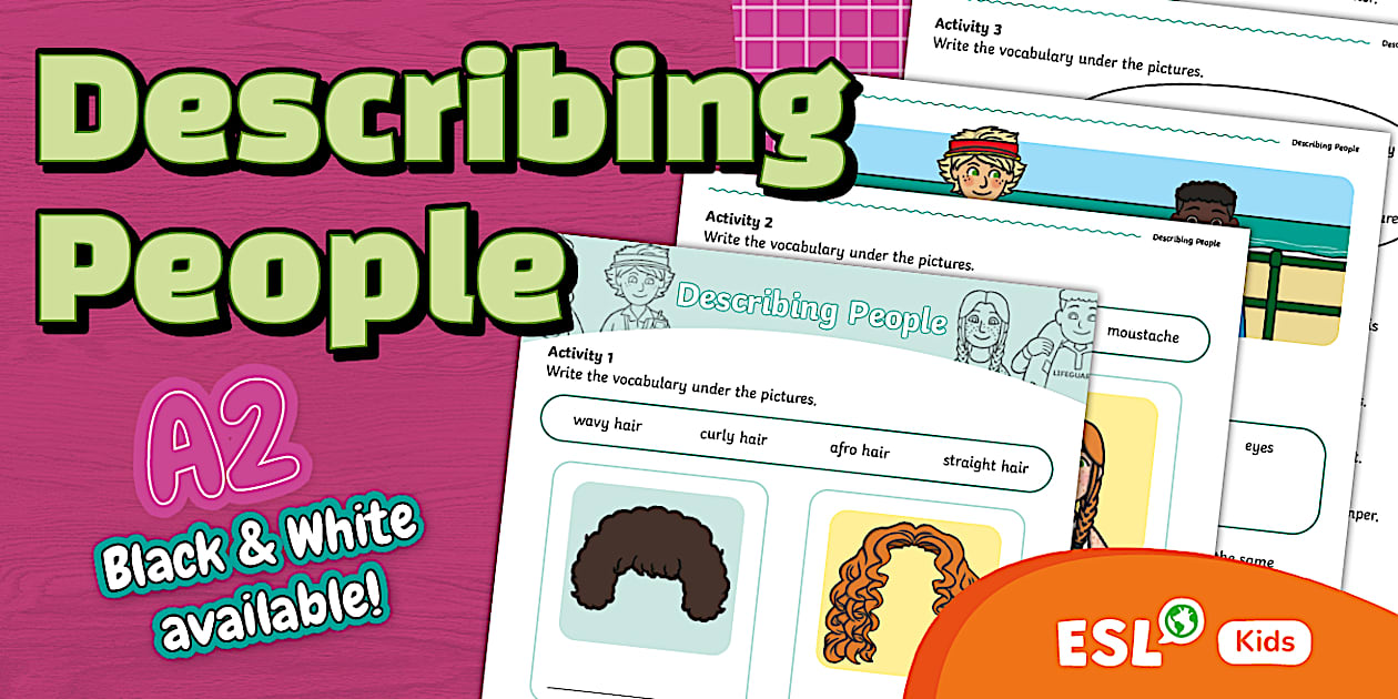 ESL Describing People Activity Sheet