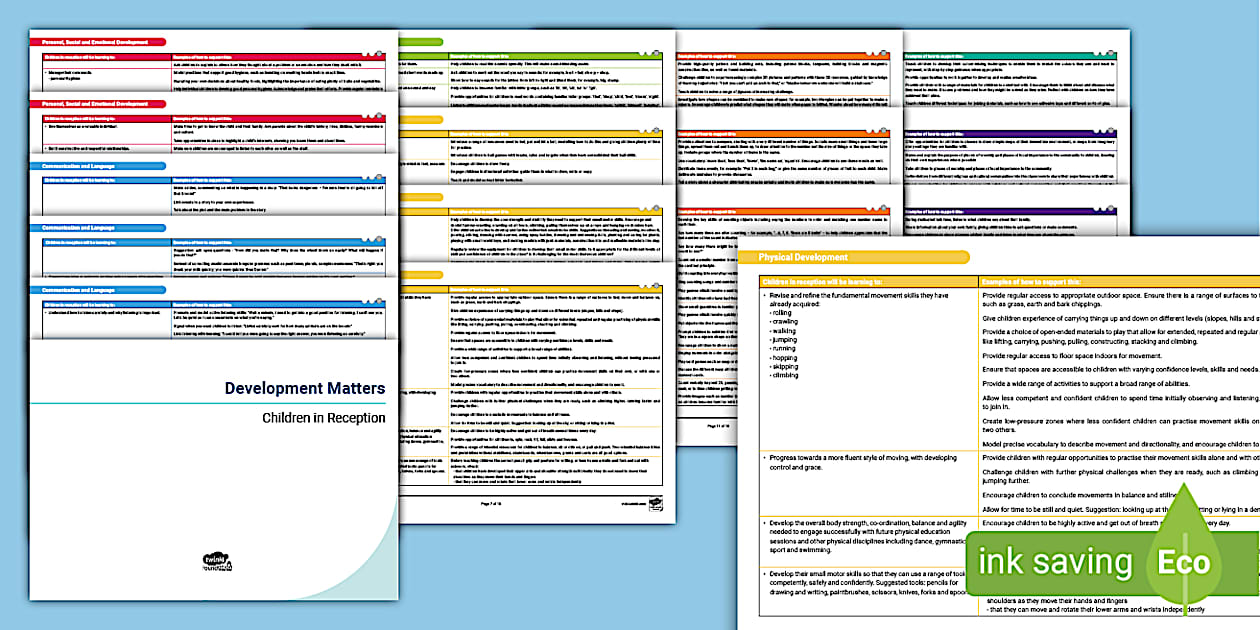 Foundation Stage Reception - EYFS Development Matters 2020