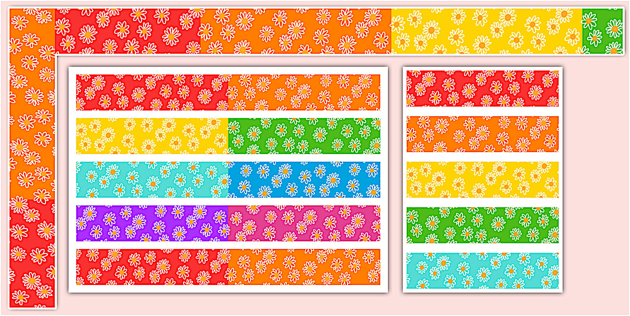 Flower Display Borders - (teacher made) - Twinkl