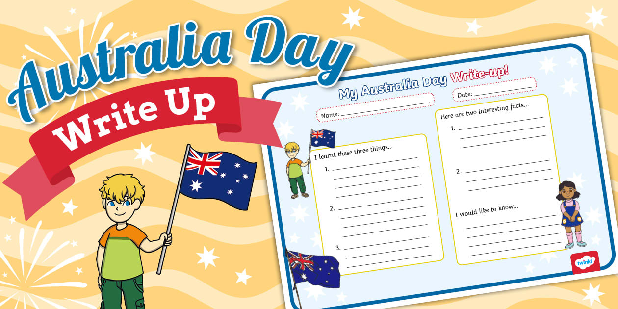 Australia Day Write Up Worksheet