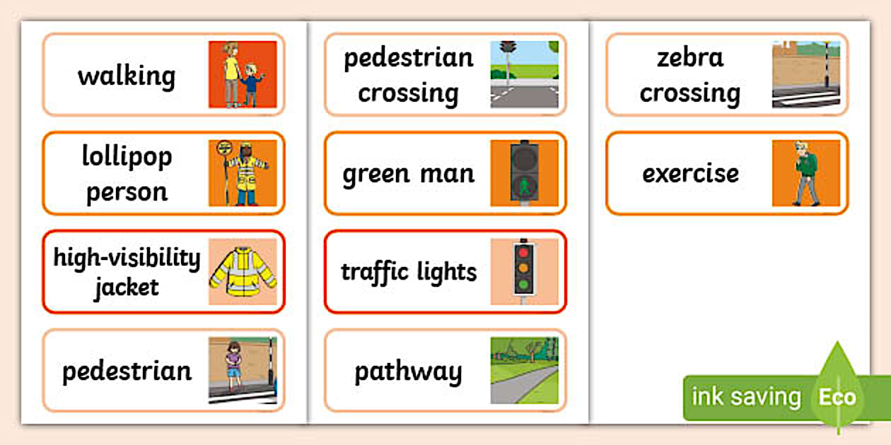 Walk to School Week Word Cards (teacher made) - Twinkl