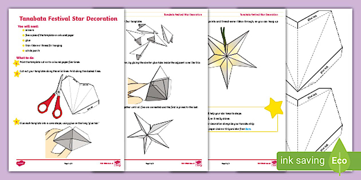 Tanabata Festival Star Decoration (teacher made) - Twinkl