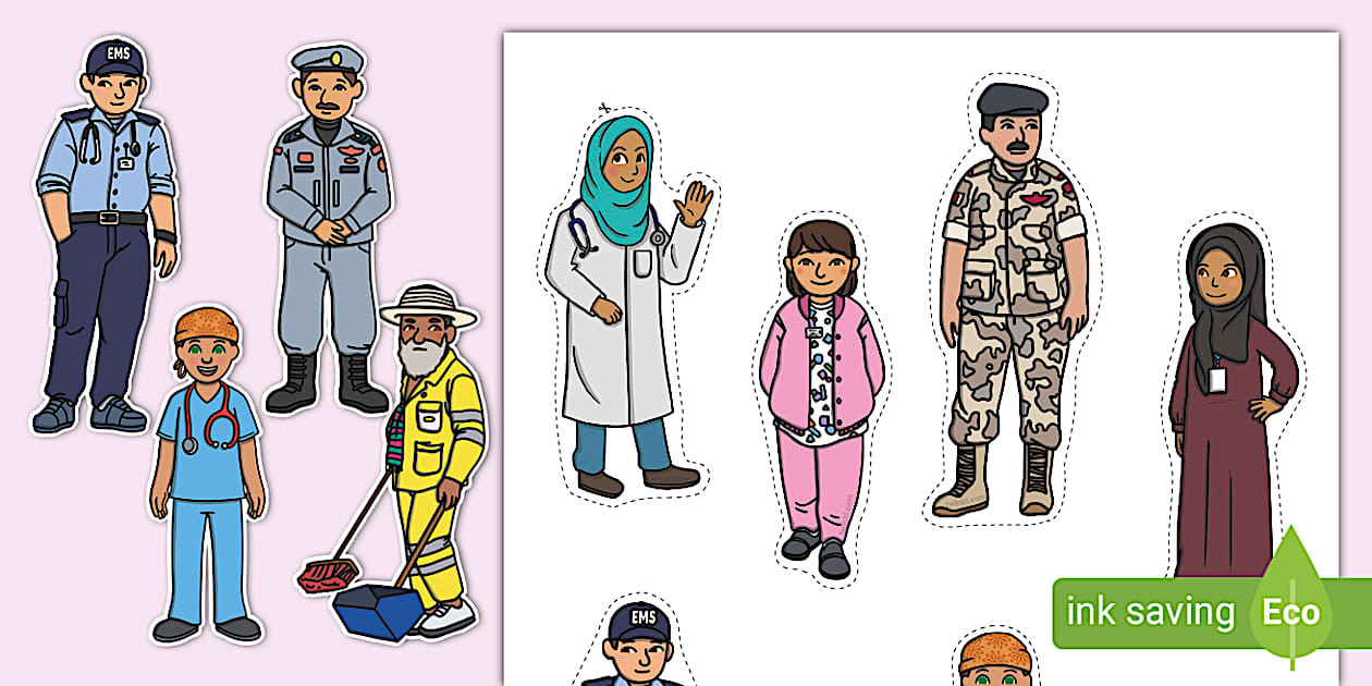 People Who Help Us Small World Characters (teacher made)