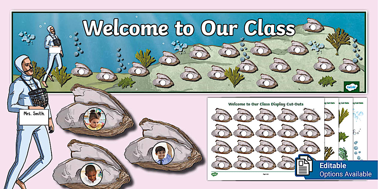 UAE Pearl Diver Welcome to Our Class Display Pack - Twinkl