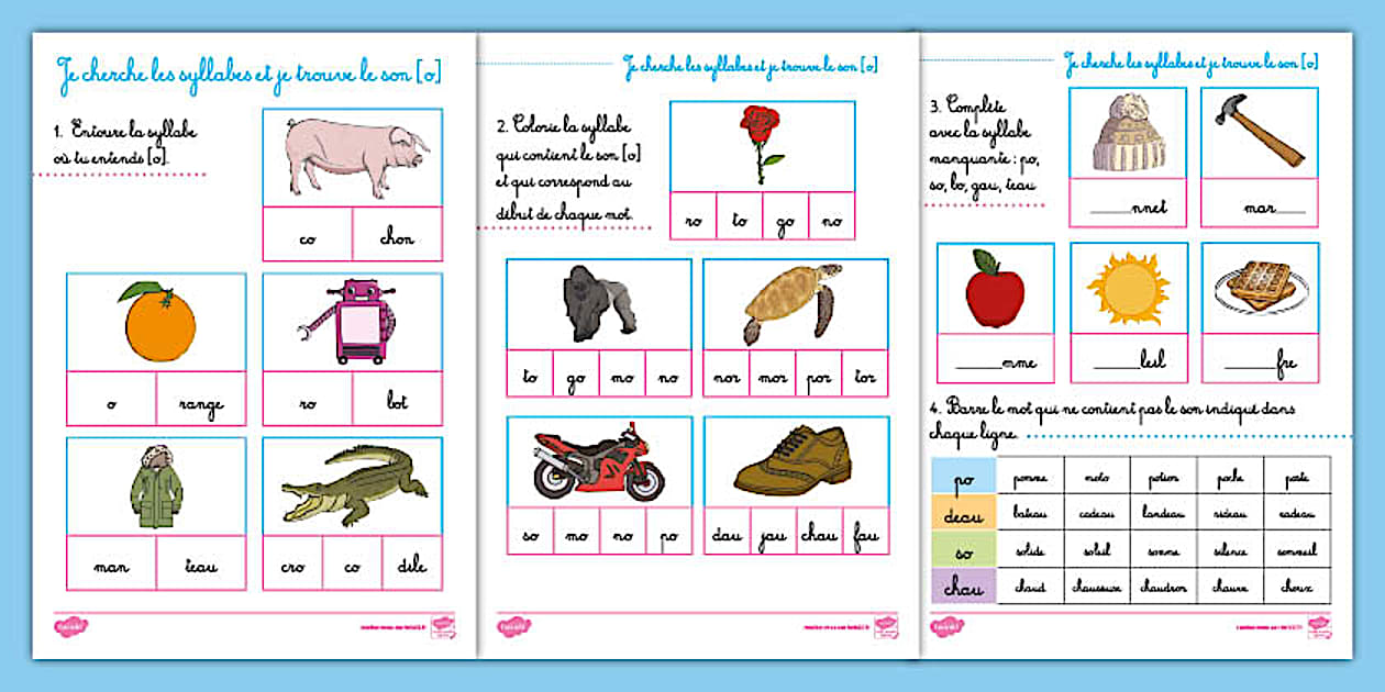 Je cherche les syllabes et je trouve le son [o]
