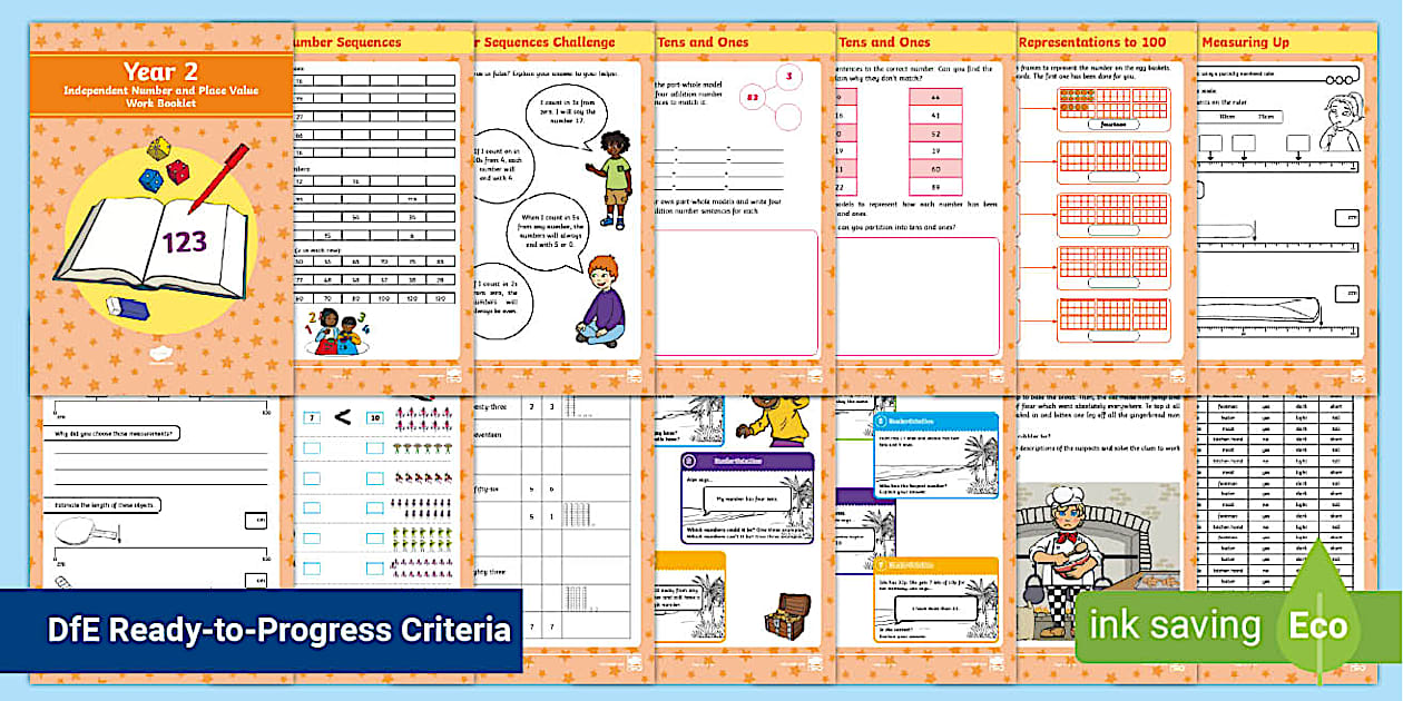 👉 Year 2 Independent Number and Place Value Work Booklet