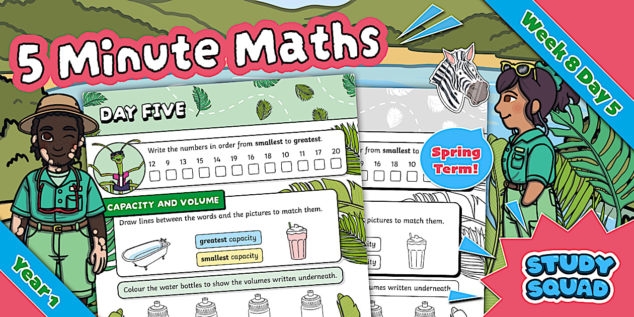 👉 Study Squad 5 Minute Maths - Year 1 Spring - Week 8 Day 5