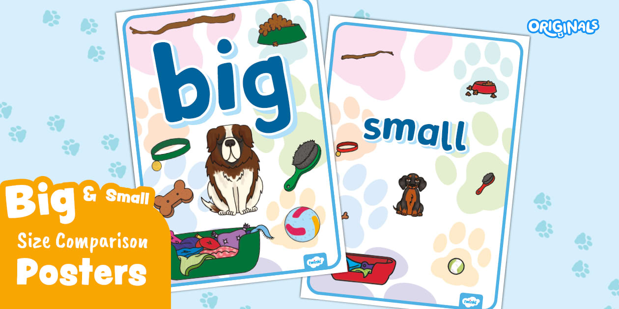 👉 Big and Small Size Comparison Display Posters