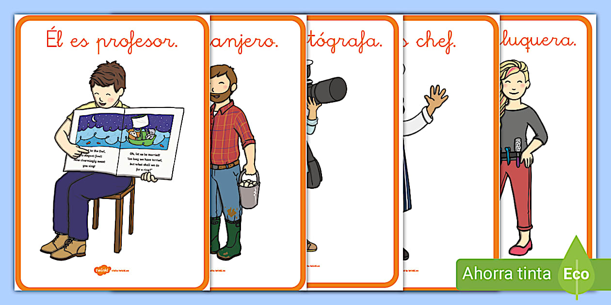 Ficha de actividad: dibujo de profesiones - Twinkl