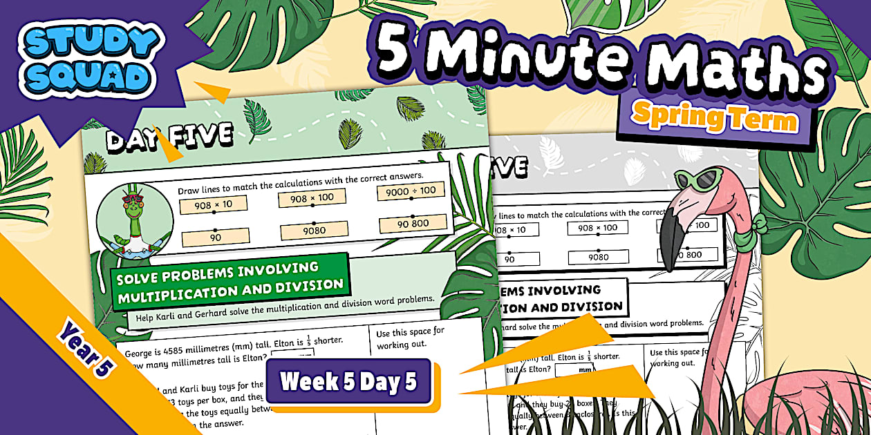 👉 Study Squad 5 Minute Maths - Year 5 Spring - Week 5 Day 5