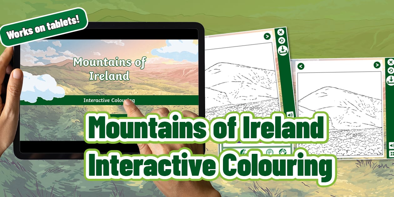 Mountains of Ireland Interactive Colouring