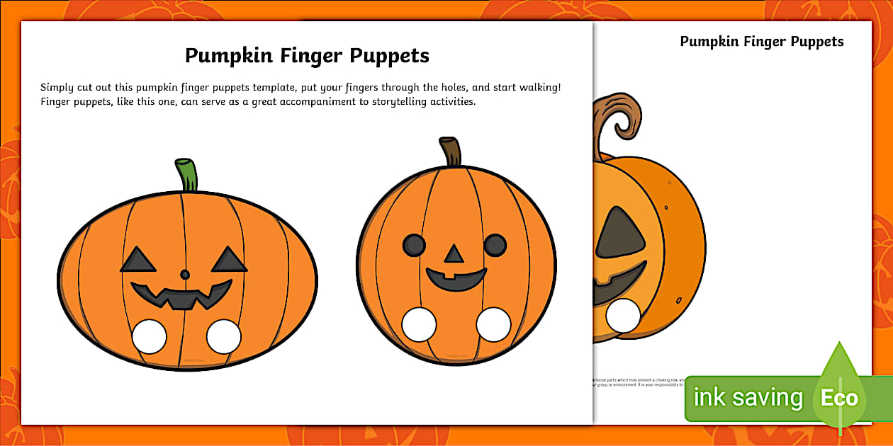 Twinkl's Free Pumpkin Finger Puppets for Kids: Download Now!