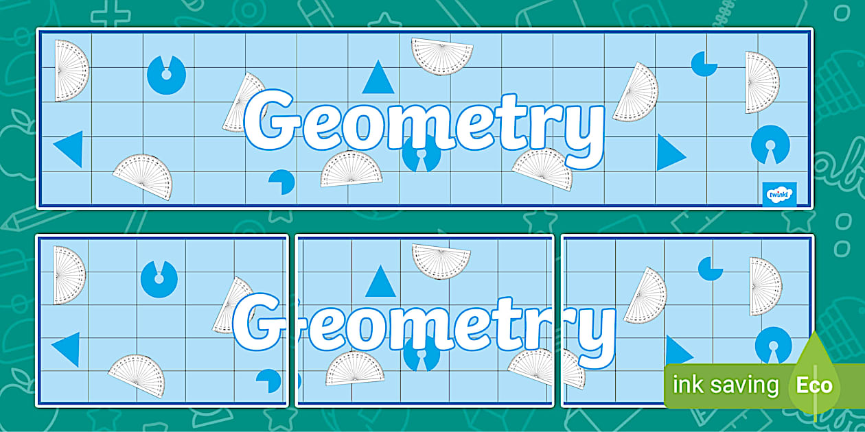 👉 Geometry Display Banner (teacher made) - Twinkl
