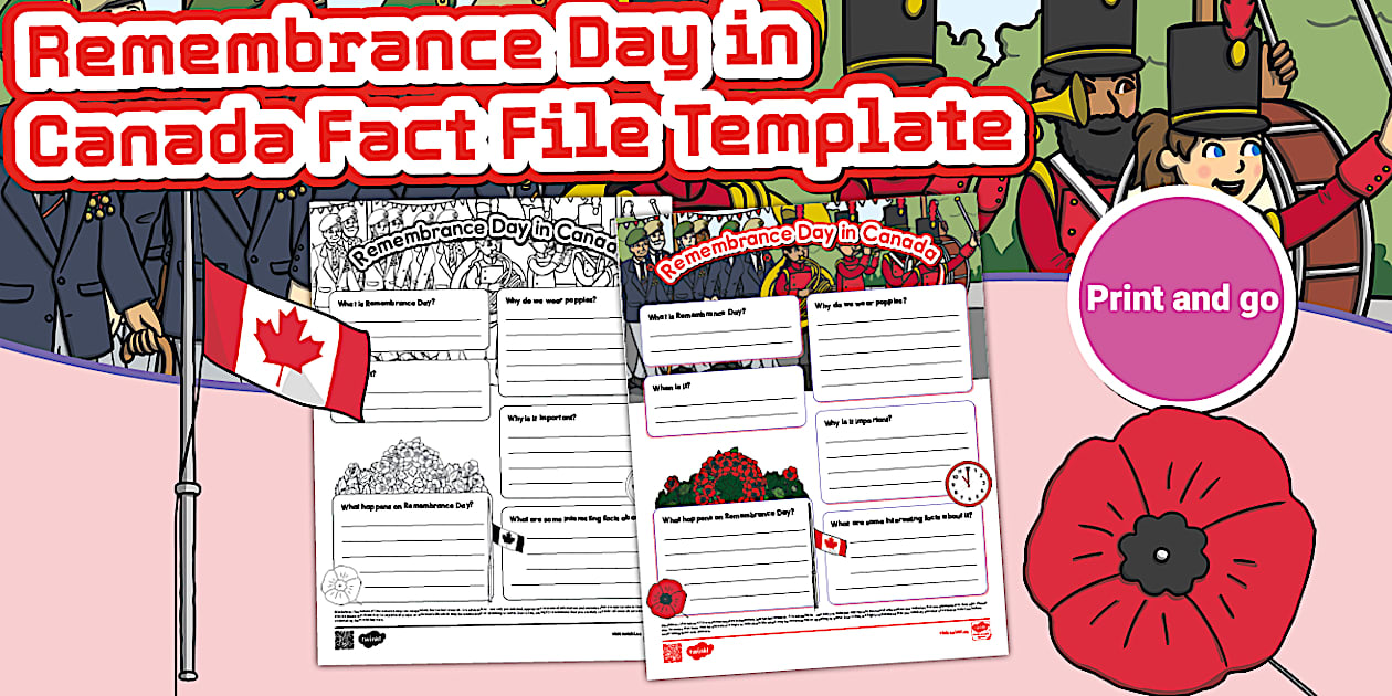 Remembrance Day in Canada Fact File Template
