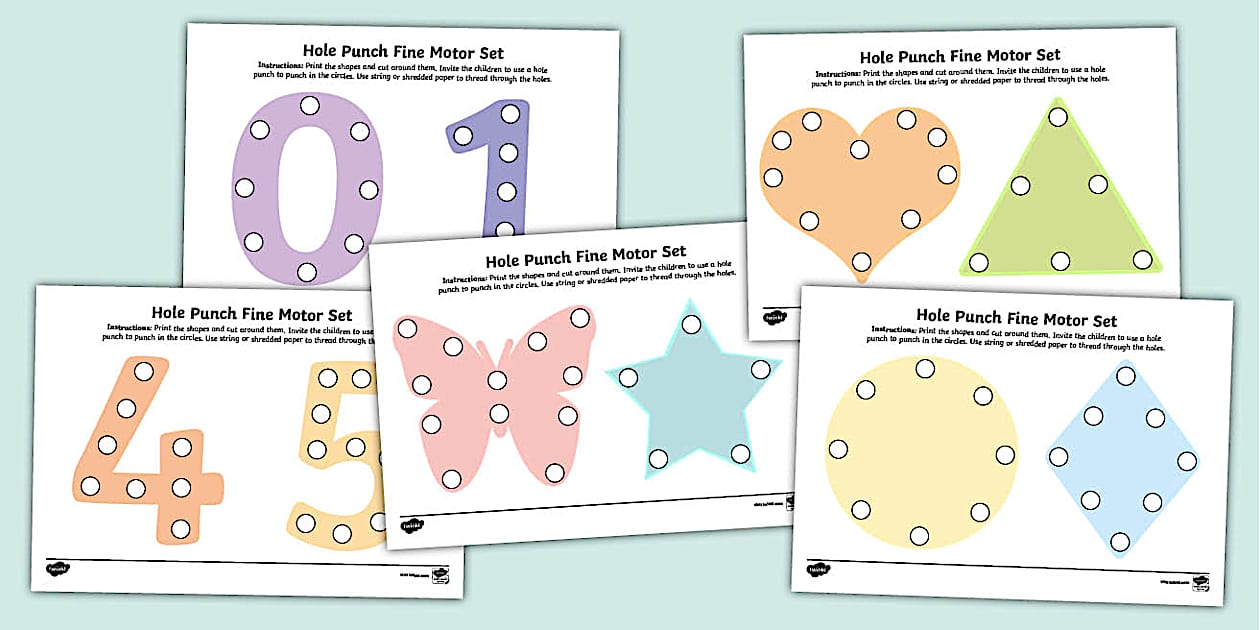 Hole Punch Fun Fine Motor Set - Fine Motor Skills | Twinkl