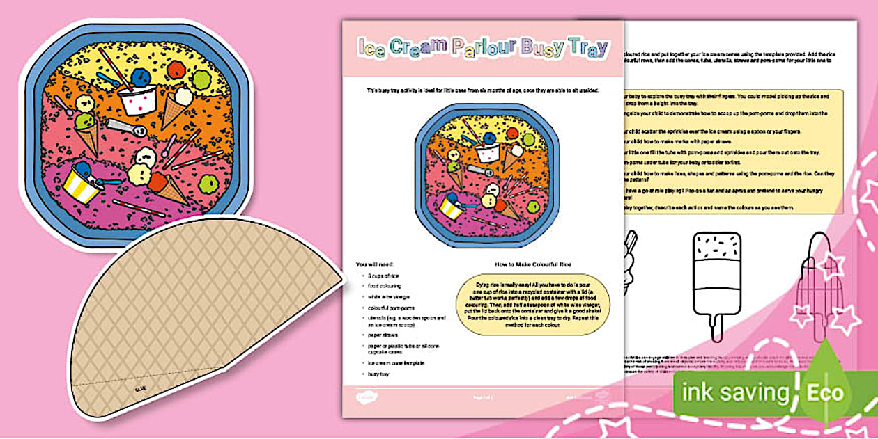 Ice Cream Parlour Busy Tray