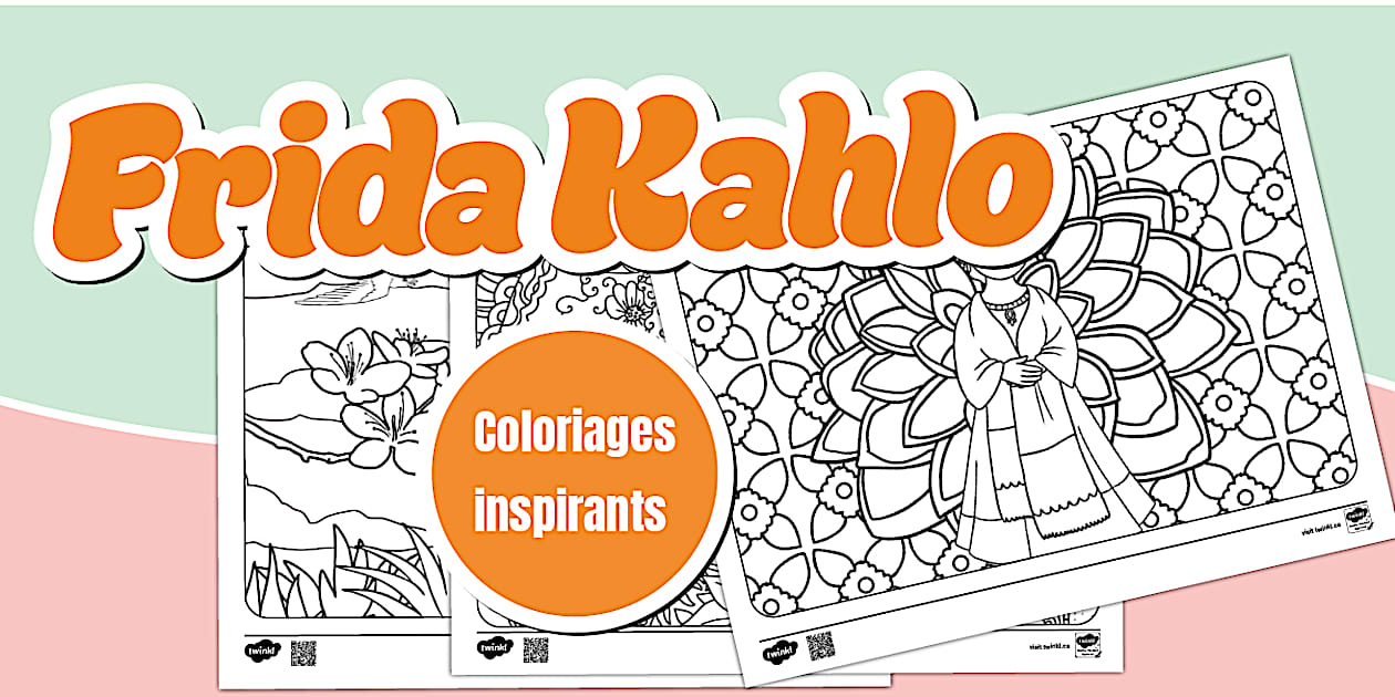 * NEW * Feuilles de coloriage : Frida Kahlo - Twinkl