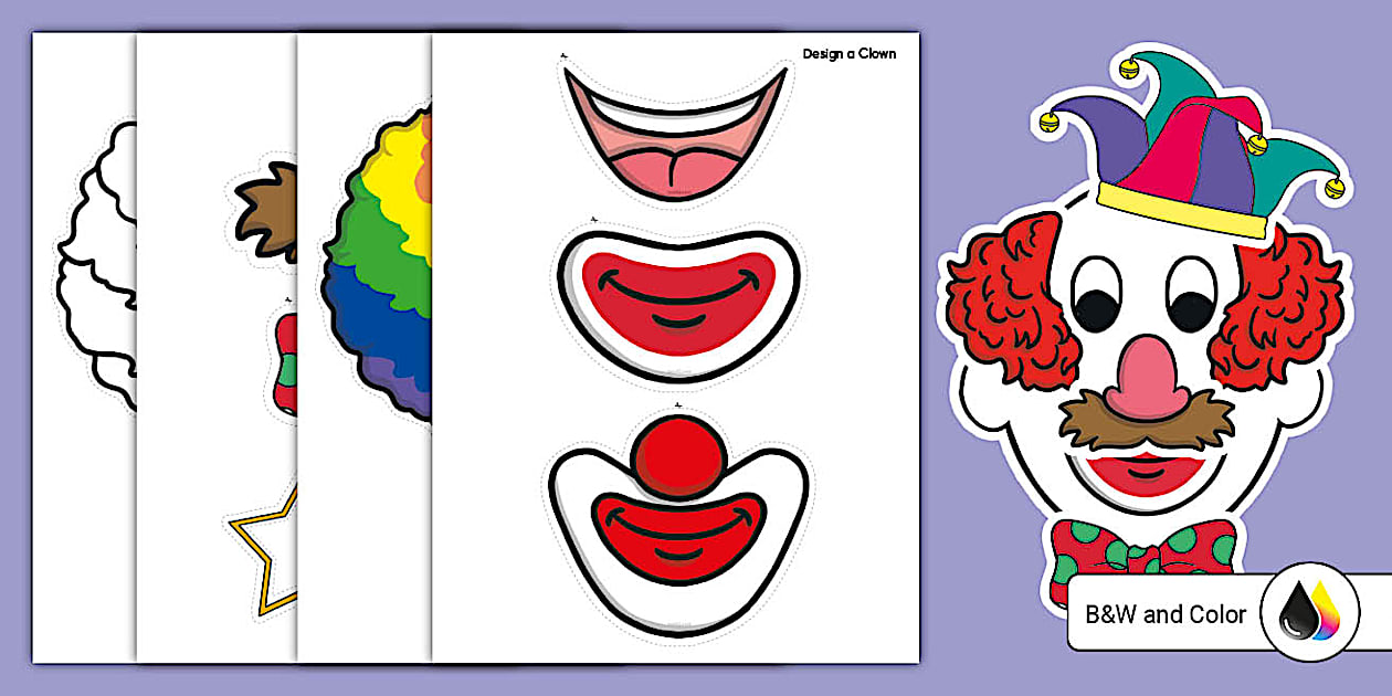 Design a Clown Cut and Paste Craft Activity (teacher made)