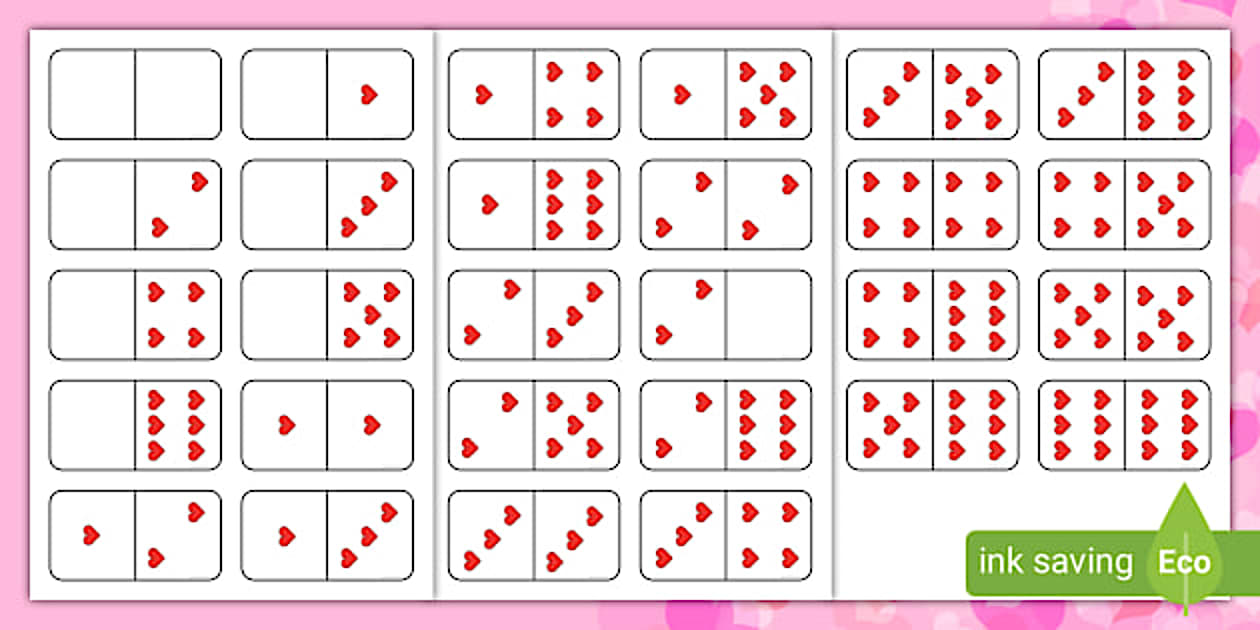 Hoja de actividad: Domino de San Valentín- Guía de trabajo