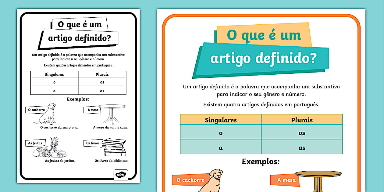 Artigos definidos - Pôster (teacher made) - Twinkl