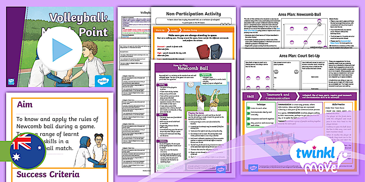 Move PE Year 6 Volleyball Lesson 5: Match Point