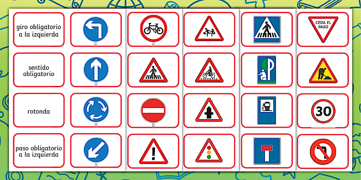 Dibujos señales de trafico para niños - Twinkl