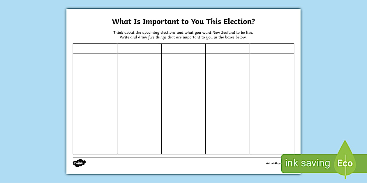 Election Values Activity (Teacher-Made) - Twinkl