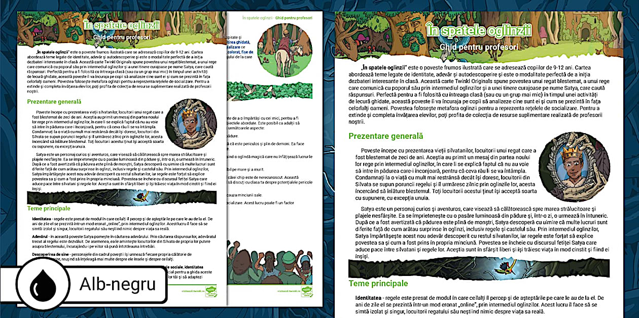 În spatele oglinzii – Ghid pentru profesori - Twinkl