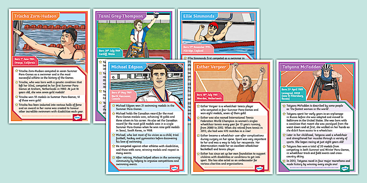 Famous Athletes with Disabilities Display Posters - Twinkl