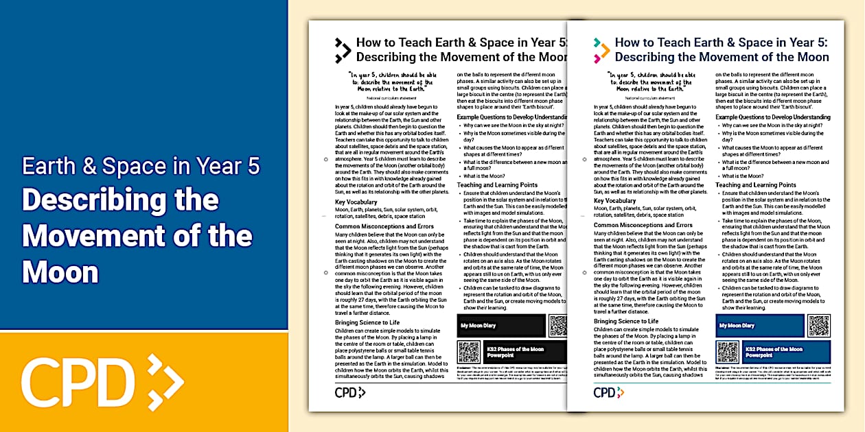 How to Teach Earth & Space in Year 5: Describing the Movement of the Moon
