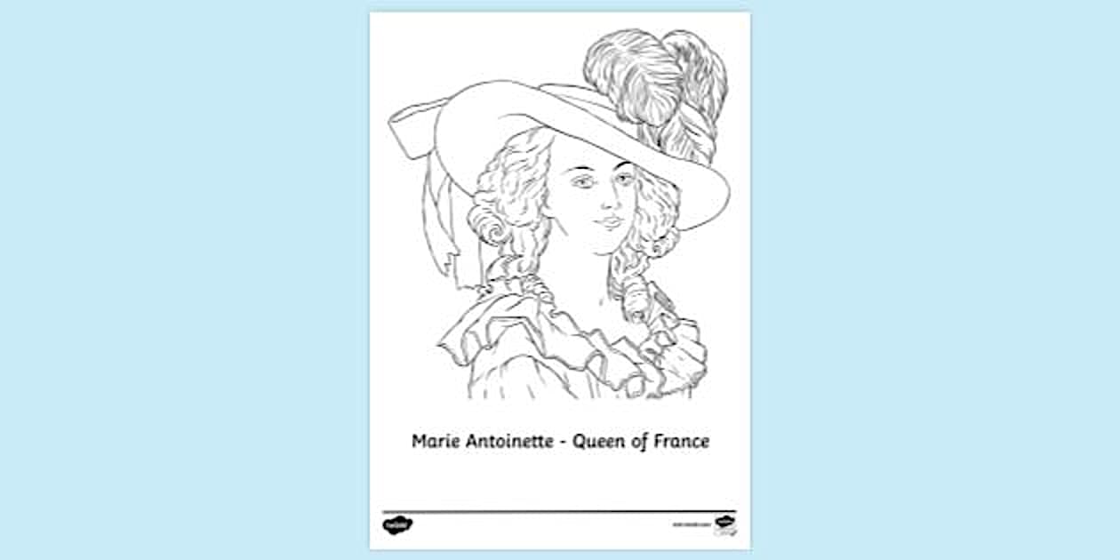Queen Marie Antoinette Colouring Sheet | Colouring Sheet