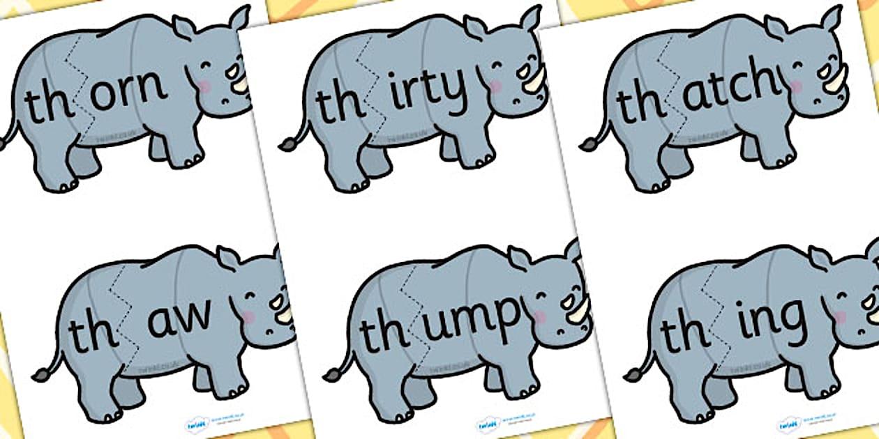 th Sound And Vowel Animal Jigsaw (teacher made) - Twinkl