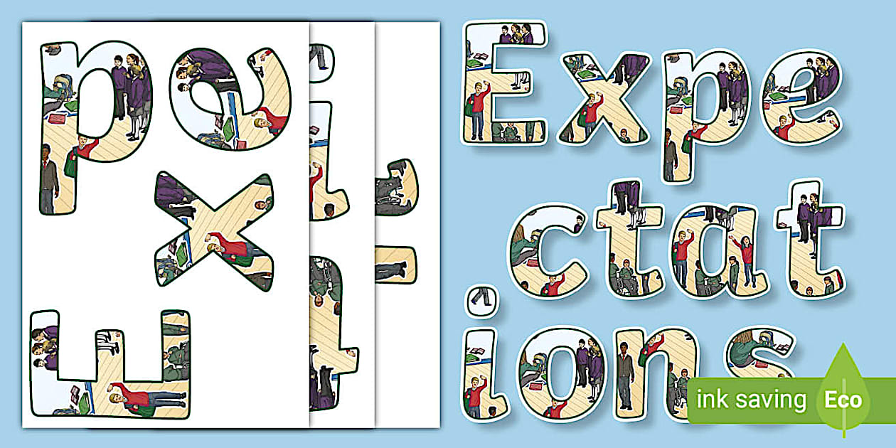 Expectations Display Lettering, Rules and Expectations