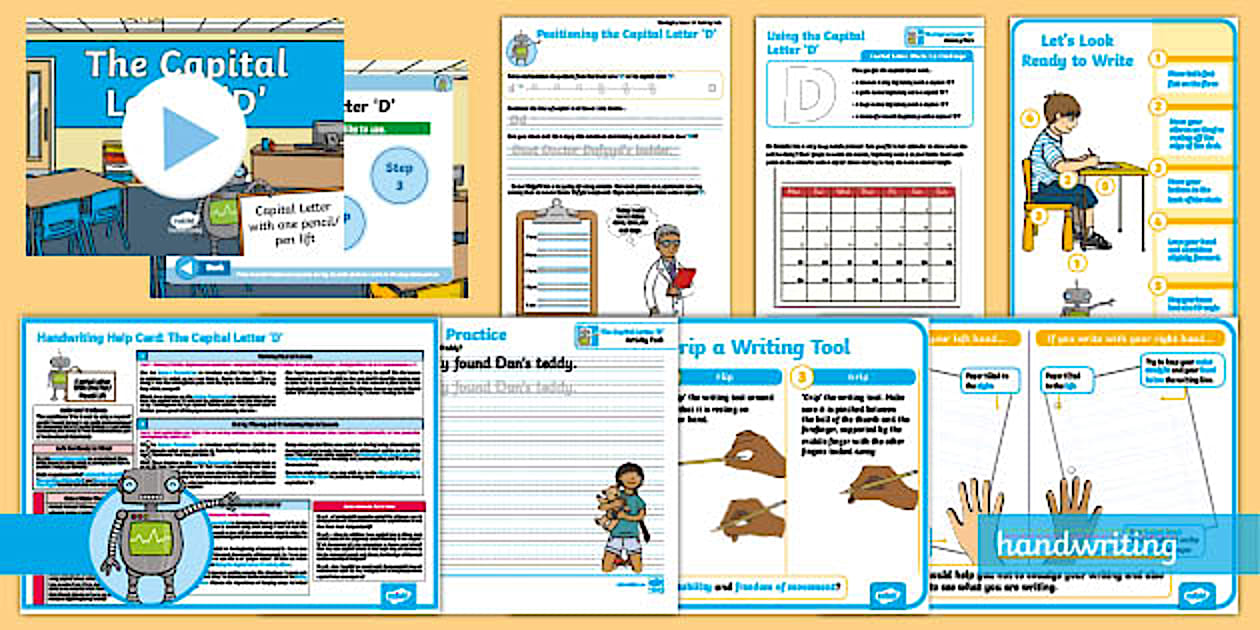 Handwriting: The Capital Letter 'D' EYFS/KS1 Activity Pack