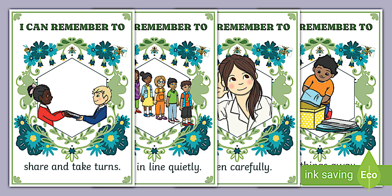 Bee-Themed Good Manners Display Posters (teacher made)