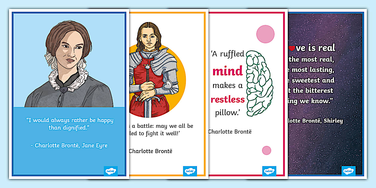 Charlotte Brontë Quotes Display Poster Pack - Twinkl