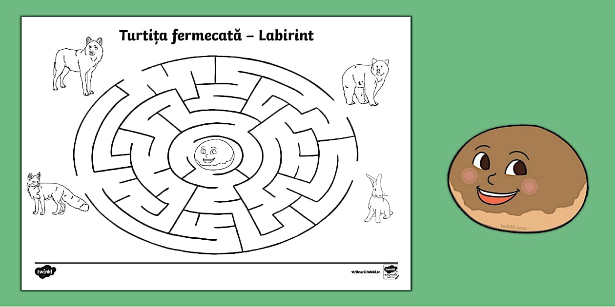 Turtița fermecată – Labirint (teacher made) - Twinkl