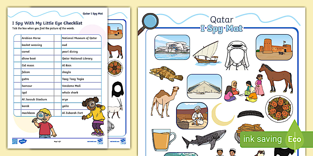 ABC of Qatar I Spy Mat (Teacher-Made) - Twinkl