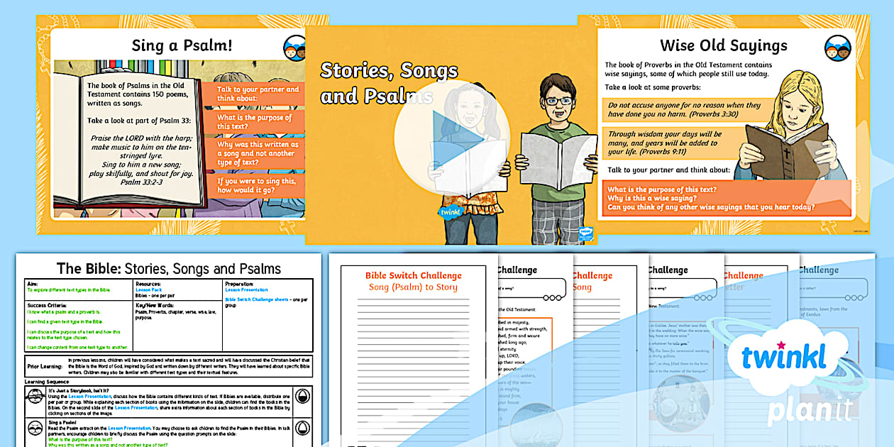 PlanIt RE: The Bible: Stories, Songs and Psalms Lesson 3
