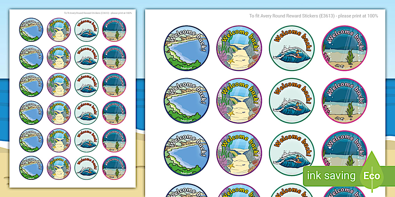 Ocean Welcome Back to School Stickers (teacher made)
