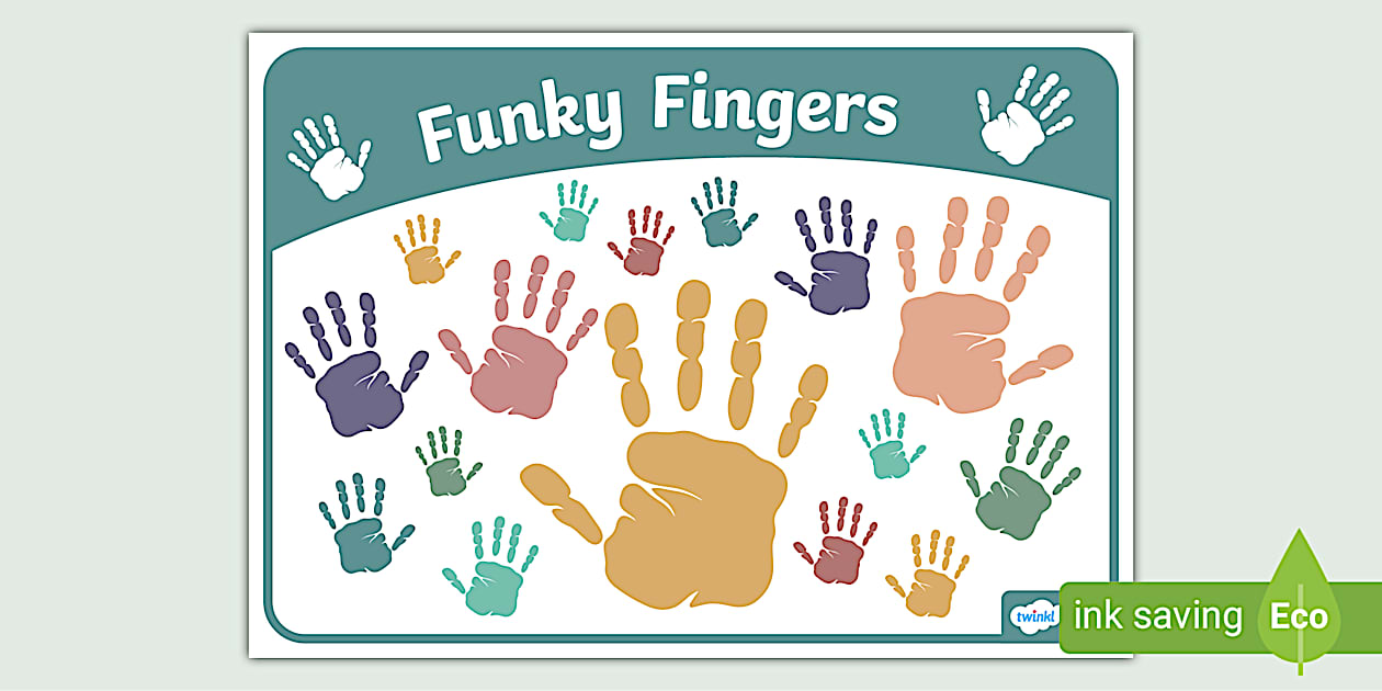 Funky Fingers Natural Display Poster, Funky Fingers - Twinkl