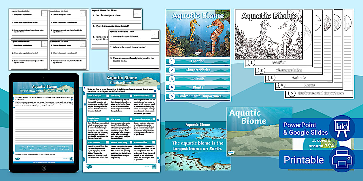 Aquatic Biome Lesson Pack for 3rd-5th Grade (Teacher-Made)