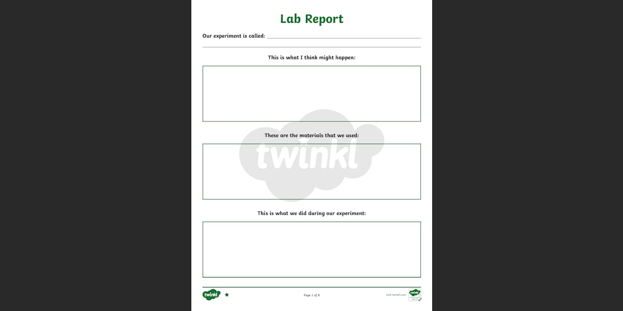middle school lab template