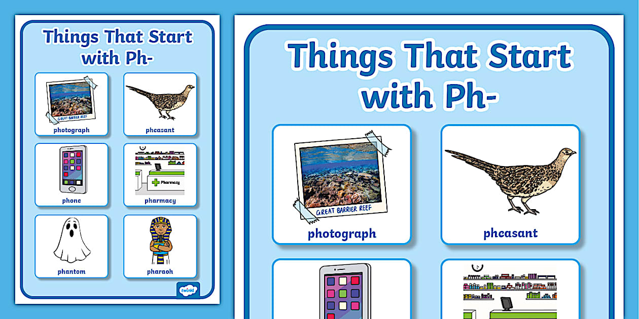 Things That Start with Ph- Display Poster - Twinkl