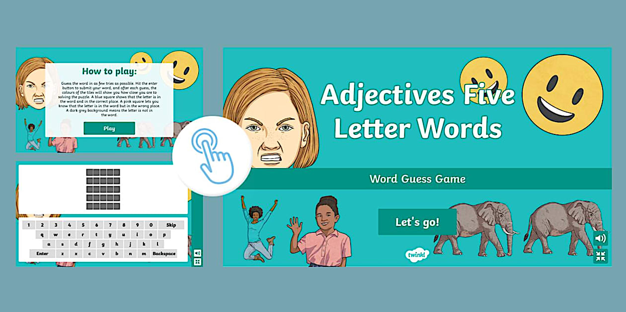 ‘Adjectives’ Word Guess - 5 Letter Words