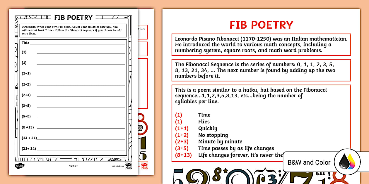 Eighth Grade FIB POETRY Worksheet (teacher made) - Twinkl
