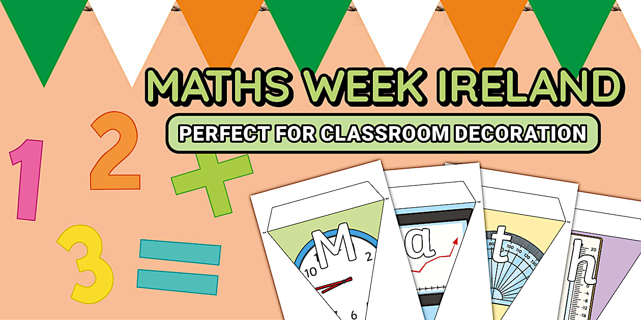 Maths Week Ireland Display Bunting - Twinkl