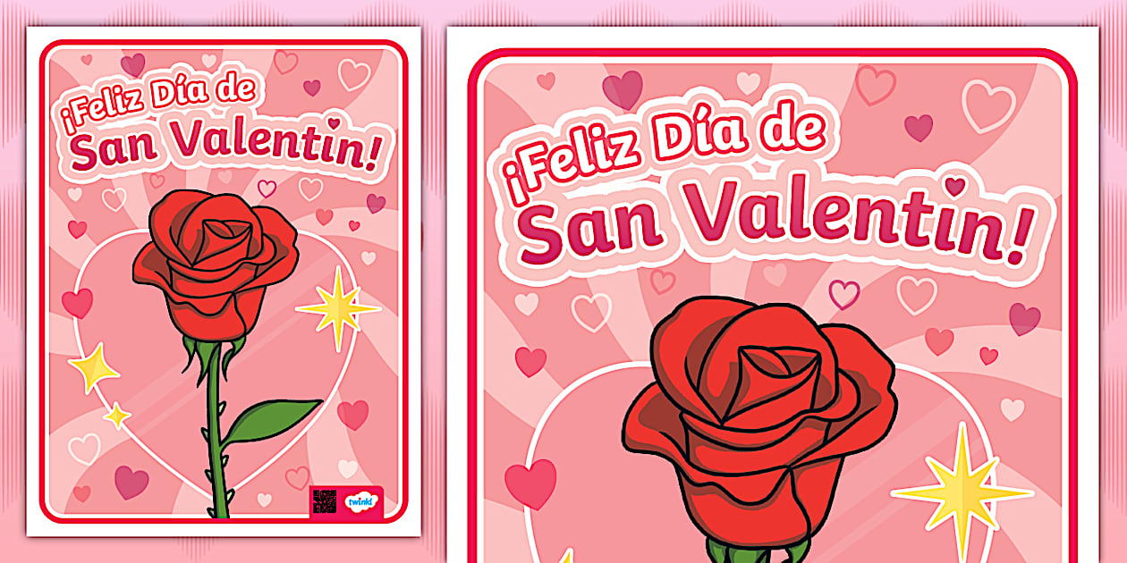 Letrero: ¡Feliz Día de San Valentín! - Twinkl