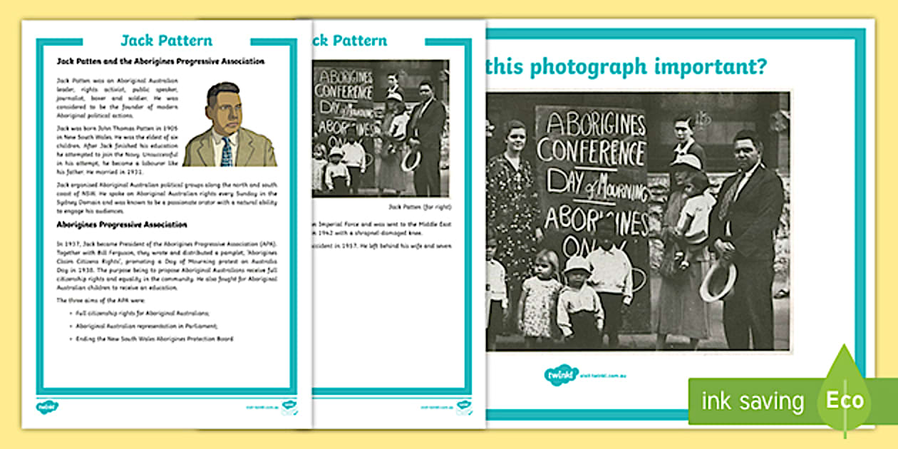 Jack Patten and the Aborigines Progressive Association Resource Pack